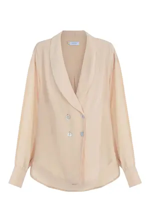 Isolda Sissi Silk Shirt - Neutrals