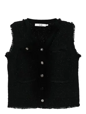 B+AB Button-up Cardigan Vest - Black
