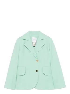Patou Tweed Double-breasted Blazer - Green