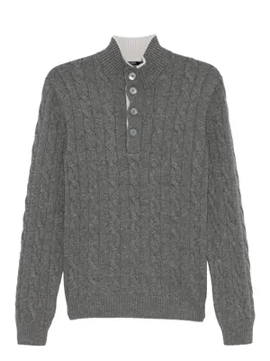 BARBA NAPOLI Cable-knit Sweater - Grey