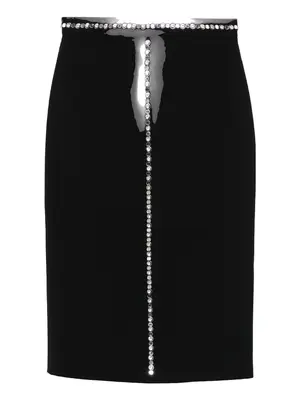 N°21 Glass Crystal-embellished Mini Skirt - Black
