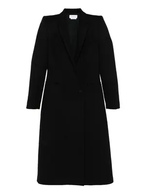 Alexander McQueen Stacked Shoulder Tailored Coat - Black