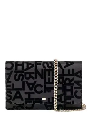 Elisabetta Franchi Logo Clutch - Black