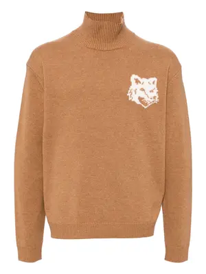 Maison Kitsuné Fox Head Intarsia Jumper - Neutrals