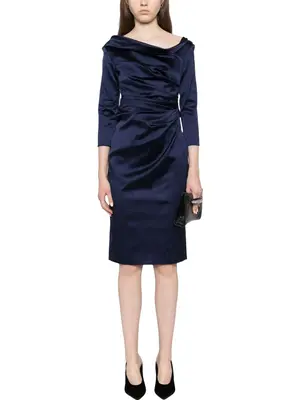 Talbot Runhof Asymmetric Cocktail Dress - Blue
