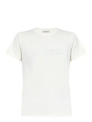 Moncler Crystal-logo T-shirt - Neutrals