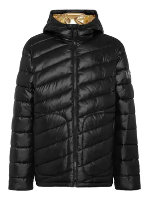 PLEIN SPORT Hooded Puffer Jacket - Black