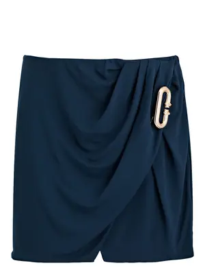 Casablanca CASABLANCA Wrap-Effect Mini Skirt Navy