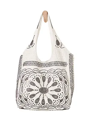 CHRISTIANSEN Studded Tote Bag White