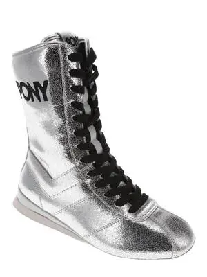 PONY Ko-80 High Vintage Metallic Sneakers - Silver
