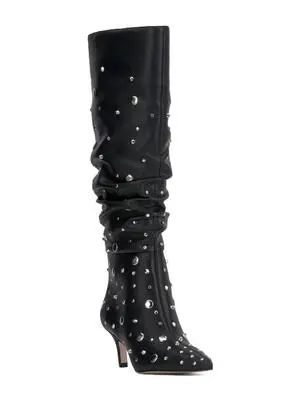 Jessica Simpson Naevy Slouch Pointed Toe Knee High Boot - Black