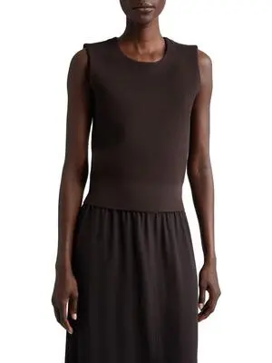 ST. JOHN St. John Collection Sleeveless Piqué Knit Top