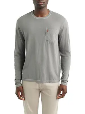 Johnnie-o Brennan 2.0 Long Sleeve Pocket T-shirt - Washed Black