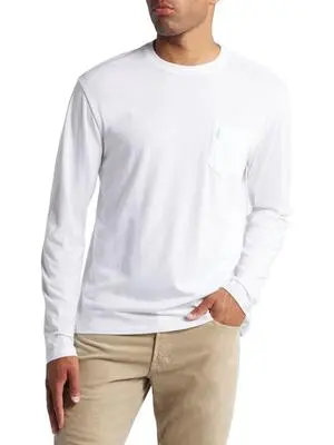 Johnnie-o Brennan 2.0 Long Sleeve Pocket T-shirt - White