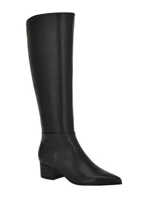 Nine West Nine West Morgin Pointed Toe Knee High Boots Black