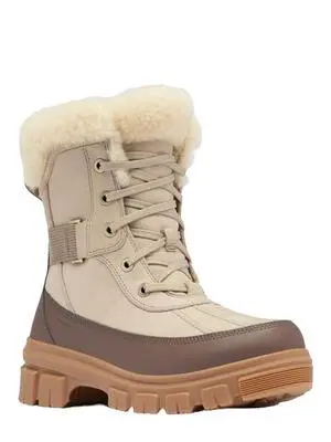 Sorel SOREL Tivoli V Parc Genuine Shearling Waterproof Boots Omega Taupe/ Gum 10