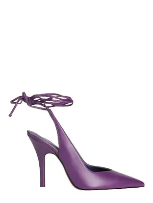 Attico Leather Pumps - Purple
