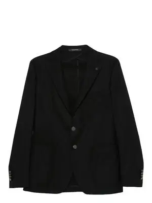 Tagliatore Brooch Detail Blazer - Black