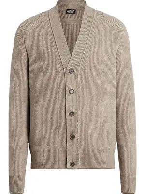 Zegna Oasi Cashmere Cardigan - Neutrals