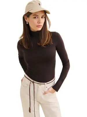REFORMATION Reformation Nell Knit Top Black Currant