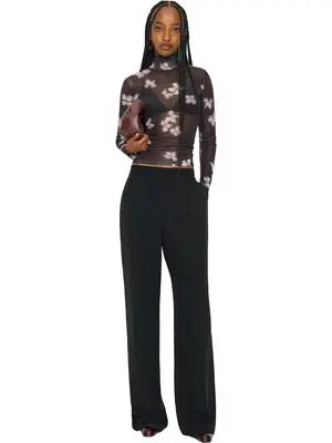 REFORMATION Nell Knit Top - Black