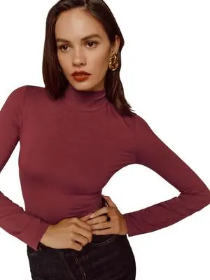 REFORMATION REFORMATION Nell Knit Top Red