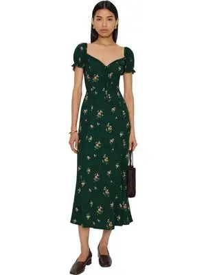 REFORMATION Reformation Shyla Midi Dress Green
