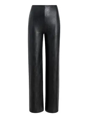Commando Faux-leather Wide-leg Pants Black