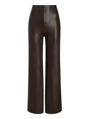 Commando Faux-leather Wide-leg Pants Espresso