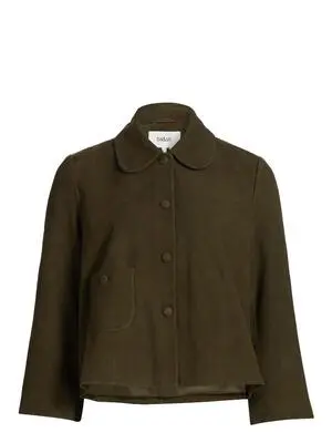 Ba&sh Milos Leather Jacket Khaki