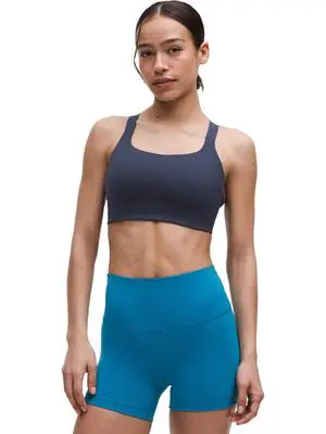 Lululemon Ultralu Square-neck Workout Bra Club Blue