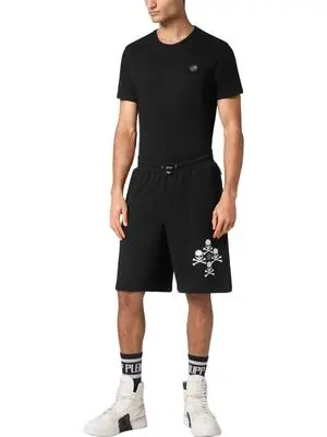 Philipp Plein Skull-print Knee-length Shorts - Black