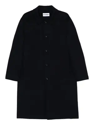 Attachment Single-breasted Coat - Blue