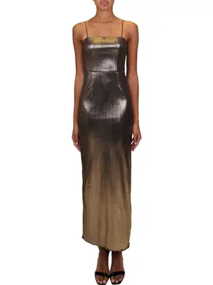 AZLEE Sarika Midi Dress - Gold