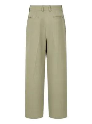 STUDIO TOMBOY Wide-leg Tailored Trousers - Green
