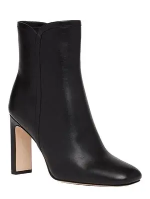 Paige Kaya Rounded Square Toe High Heel Ankle Boots - Black