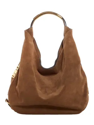 Moschino Handle Me Medium Hobo Bag - Brown