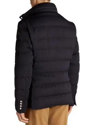 Moncler Bess Wool Down Jacket - Navy