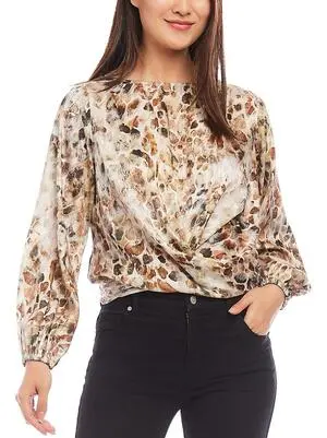 Karen Kane Draped Top - Print
