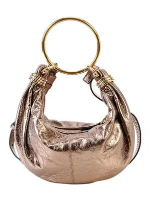 Chloé Chloe Small Bracelet Hobo Bag Shiny Gray