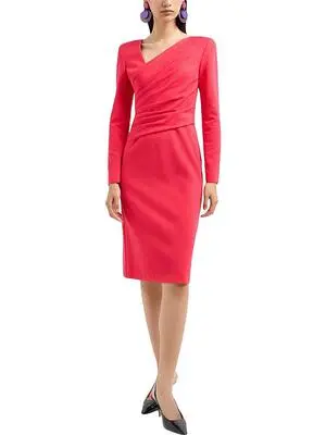 Emporio Armani Faux Wrap Dress - Meteor Red