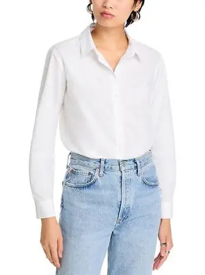 Eileen Fisher Collared Button-front Shirt - White