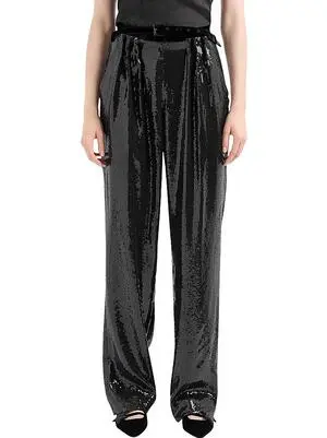 EMPORIO ARMANI Belted Micro Sequin Trousers