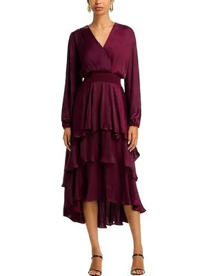 Steve Madden Steve Madden Bei Asymmetric Midi Dress Wine-0