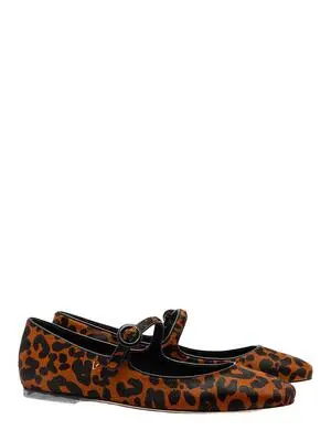 Larroude Blair Animal Print Ballet Flats - Natural