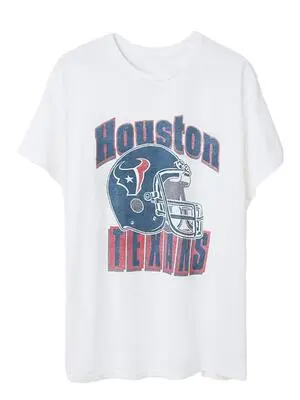 Junk Food Clothing Houston Texans Throwback Graphic Tee - White