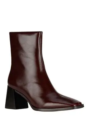 Jeffrey Campbell Sherpal Block Heel Booties - Dark Brown