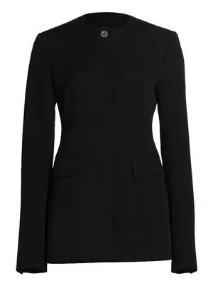 TOTEME Collarless Cinched Jacket - Black