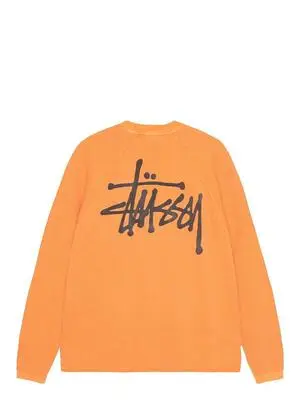 StÜssy Raglan Thermal Long Sleeve Crew - Orange