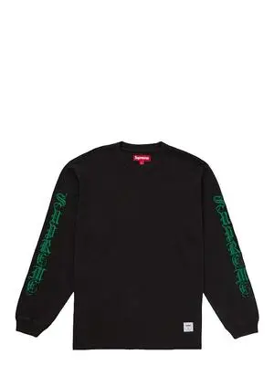 Supreme Old English Long Sleeve Top - Black